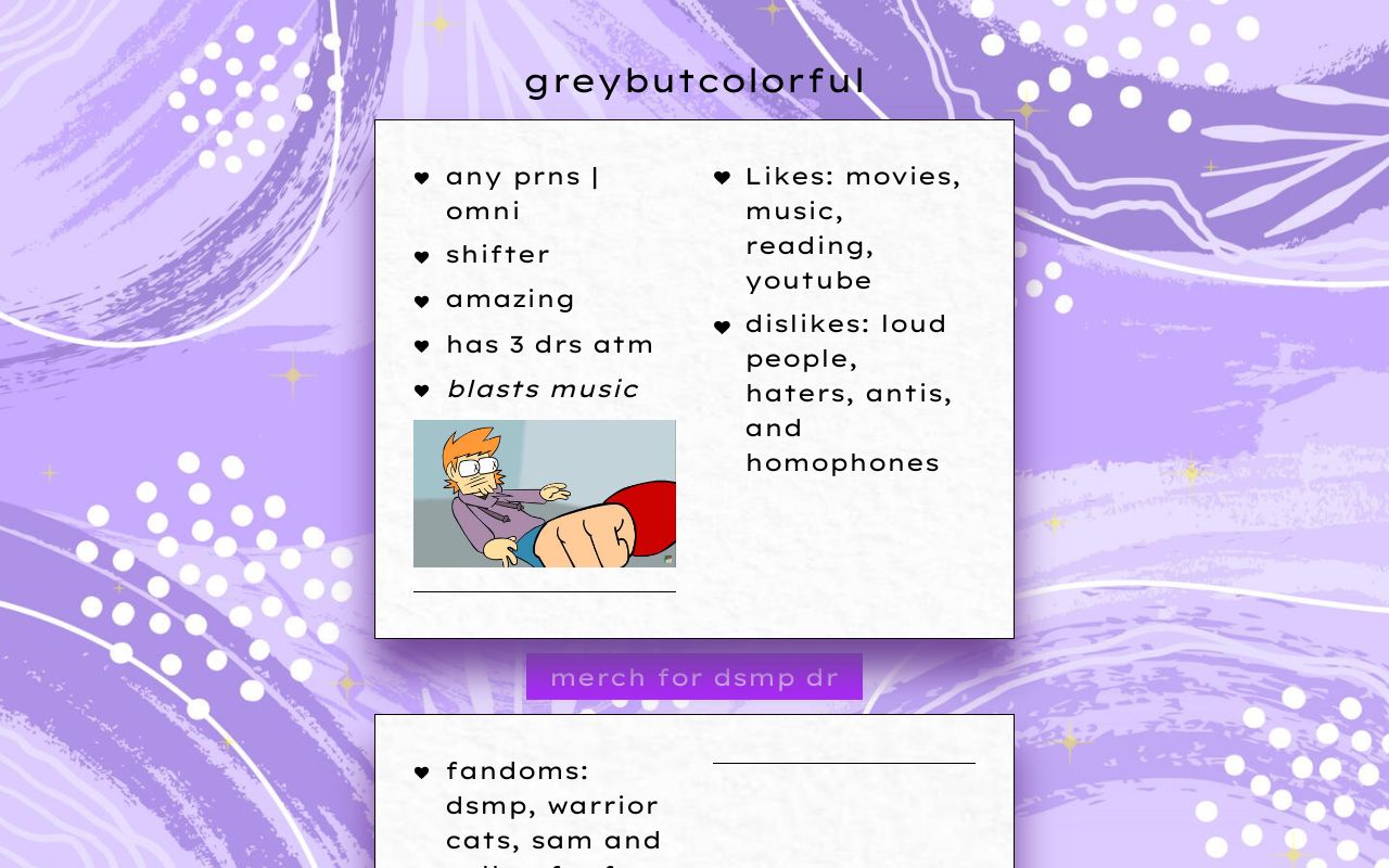 greybutcolorful's caard